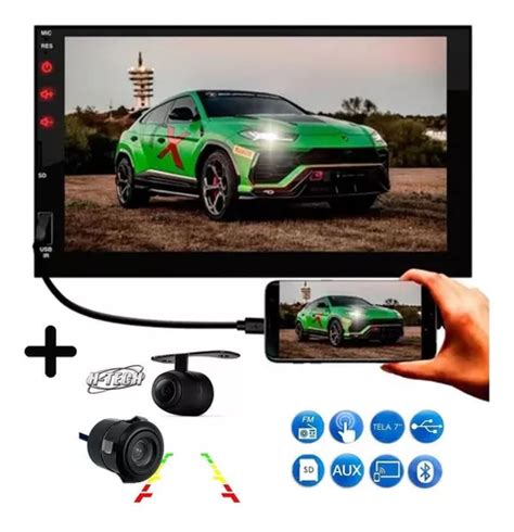 2 Din Central Multimídia Universal Mp5 Câmera Ré Bt Espelha Mercadolivre