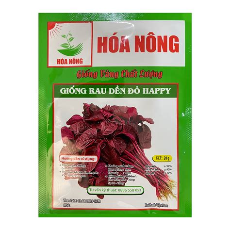 Hạt Giống Rau Dền đỏ Happy Hạt Giống Hóa Nông