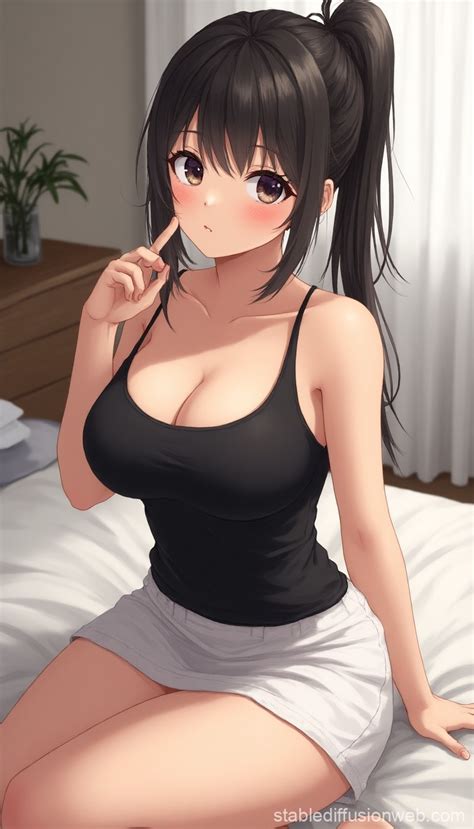 2d Anime Woman In Bed Stable Diffusion Online