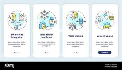 Walkthrough Voice Assistant With Colorful Line Icons Concept Stock Vector Image And Art Alamy