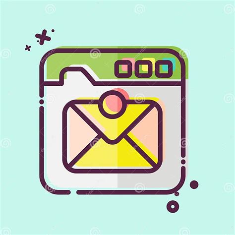 Icon Inbox Mail Related To Communication Symbol Mbe Style Simple