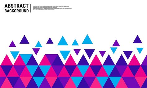 Template With Colorful Triangle Pattern At Each Corner Position With White Space Modern