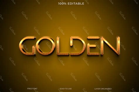 Efecto De Texto Dorado Archivo PSD Photoshop PREMIUM