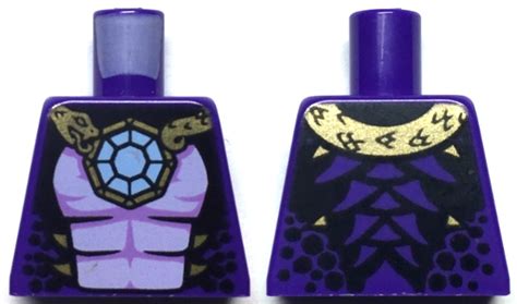 Fashion Frontier Lego New Dark Purple Lower Body Tail Black Scales Gold