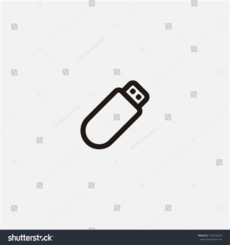Pendrive Outline Icon Vector Illustrator Sign Stock Vector Royalty Free 1703935267 Shutterstock