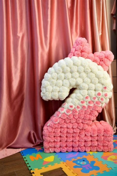 Как сделать объемную цифру 2 из картона на день рождения Как сделать