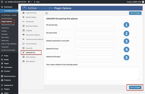 Amazon S3 Expiring Link Options Activemember360 Documentation