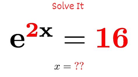 A Nice Exponential Problem Solve For X Math Paradise Youtube