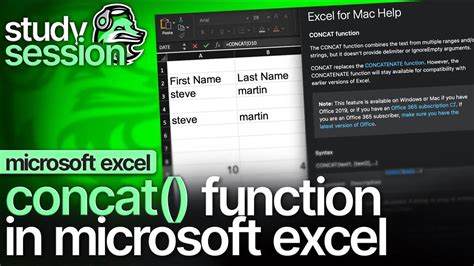 concat function in microsoft excel how to use concat in excel