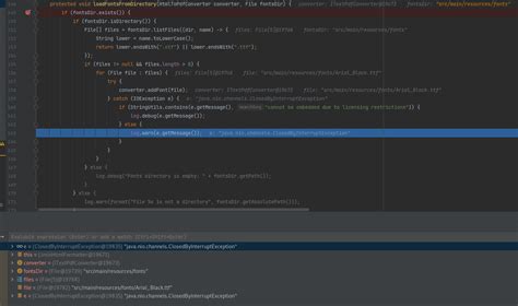 Unable To Load Fonts For Reports Add On PDF Conversion Due To Java Nio Channels