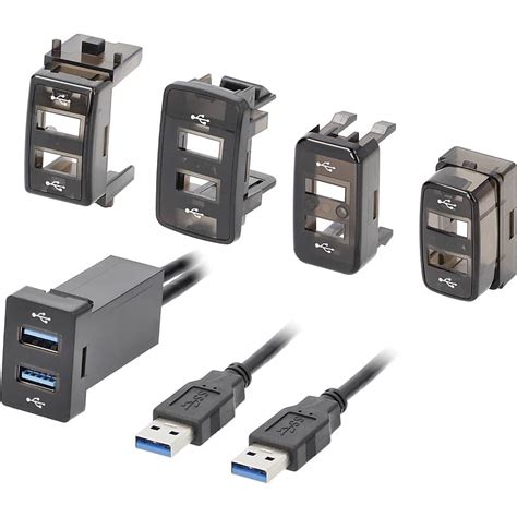 Best Buy Install Bay Dual 3 Female USB Type A To Male USB Type A Adapter Black IBR138