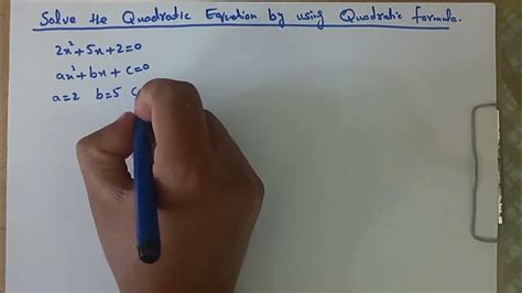 Solve Quadratic Equation By Using Quadratic Formula Quadraticformula