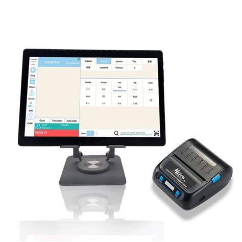 Mrboss Mobile Pos Cash Register 10 1” Tablet 3 80mm Receipt Printer Software App For Small