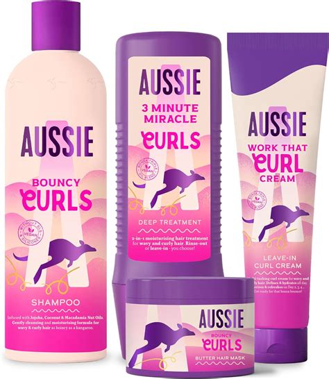 Aussie Curls Shampoo And Conditioner Set With Leave In Conditioner Curl Cream And Curl Hair Mask