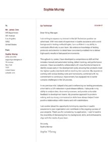 QA Technician Cover Letter Example For 2024 Ultimate Guide CVDesigner Ai