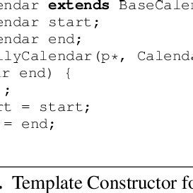 Java Constructors Versus Template Constructors Download Table