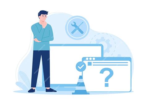 Premium Vector Data Error On Laptop Maintenance Concept Flat Illustration