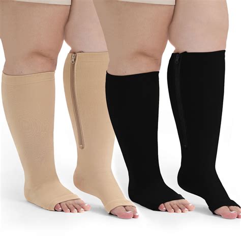 Compression Socks For Women AMITOFO Open Toe Compression Socks For Women Men 20 30 MmHg With