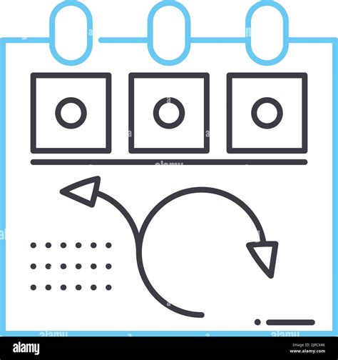 Flexible Schedule Line Icon Outline Symbol Vector Illustration Concept Sign Stock Vector
