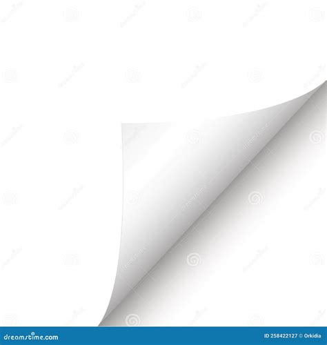 Folded Corner Paper Sheet Isolated Design Element Stock Vector Illustration Of Twisted Bent