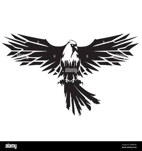 eagle rising wings logo design vector template corporate heraldic falcon phoenix hawk bird