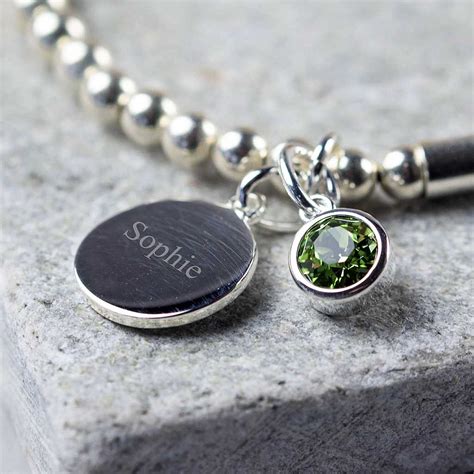 Personalised Silver Swarovski Birthstone Bracelet Shopstreetie