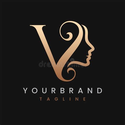 Classic Letter Beauty Women Face Logo Vektor Abbildung Illustration