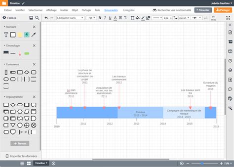 Frise Chronologique En Ligne Lucidchart