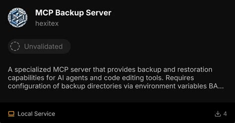 Servidor De Respaldo Mcp Mcp Servers · Lobehub