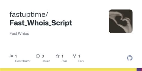 fast whois script package json at main · fastuptime fast whois script