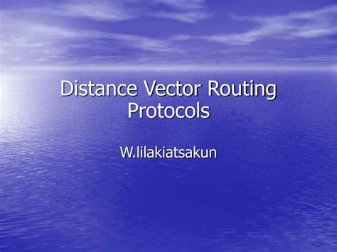 Ppt Distance Vector Routing Protocols Powerpoint Presentation Free