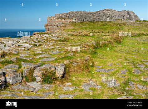 Dun Aonghasa Or Dun Aengus Fort On The Cliff Edge On Inishmore Island