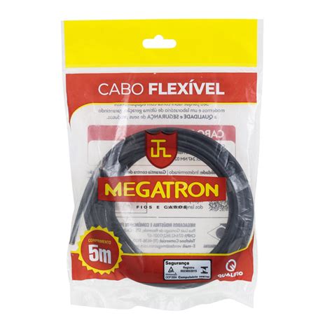 Cabo Flexível mm m Preto V Megatron Leroy Merlin