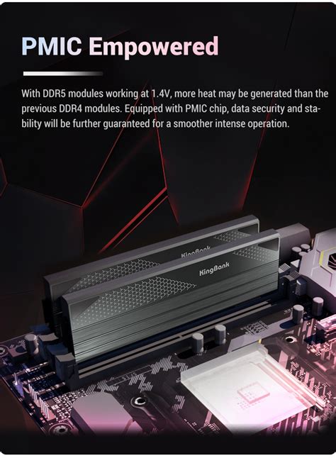 Kingbank Ddr5 Dark Heatsink Udimm 6400mhz 48g 2 金百达kingbank