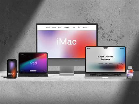 高质量工业冷淡风ui样机苹果手机样机电脑样机ipad样机模板 D1163大叔资源库