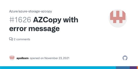 AZCopy With Error Message Issue Azure Azure Storage Azcopy GitHub