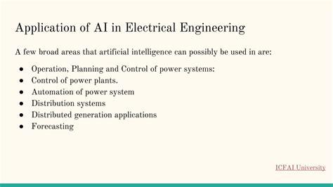 Ppt Artificial Intelligence In Electrical Engineering Icfai Powerpoint Presentation Id