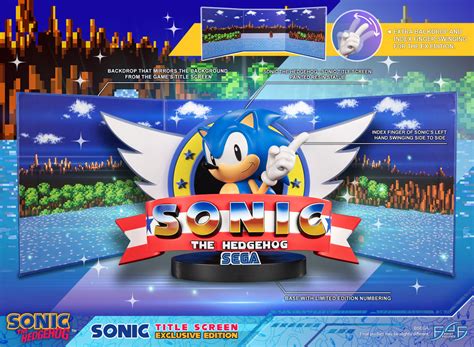 Sonic The Hedgehog Sonic Title Screen Exclusive Edition First 4