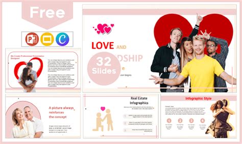 Liebe und Freundschaft Vorlage Vorlagen für PowerPoint und Google Slides