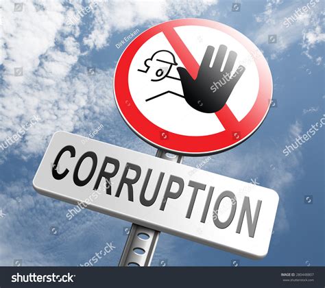 Corruption Paying Bribery Political Gouvernment Or Police Stop Corrupt