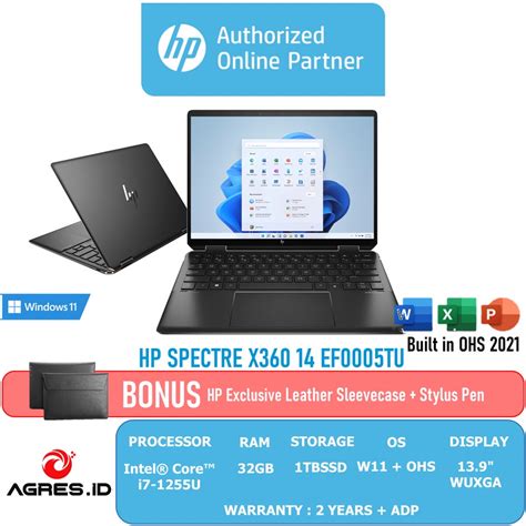 Jual Laptop Hp Spectre X Ef Tu Ef Tu In Touch I U Intel Xe Gb Tbssd