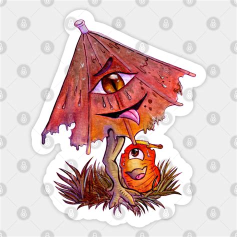 Kasa Obake And Chochin Obake In The Rain Cute Yokai Umbrella And Lantern Sticker Teepublic