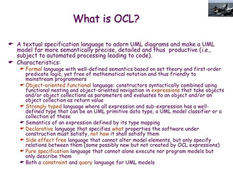 Ppt The Object Constraint Language Ocl Powerpoint Presentation