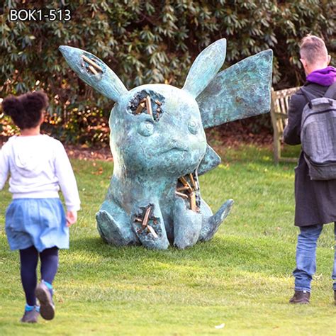 Life Size Bronze Pikachu Statue