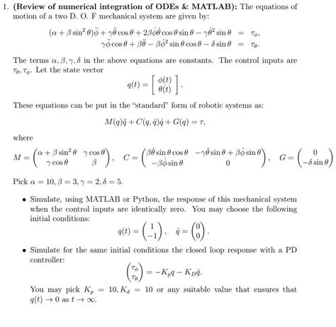 Toi 1 Review Of Numerical Integration Of Odes And