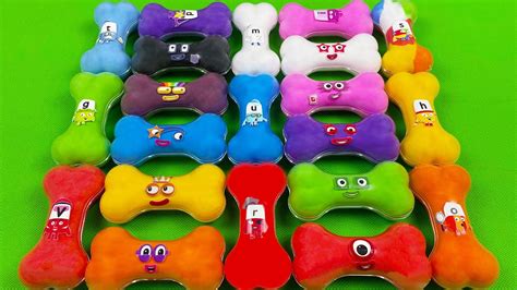 Alphablocks And Numberblocks Looking For Clay With Bones Coloring Asmr Slime Youtube