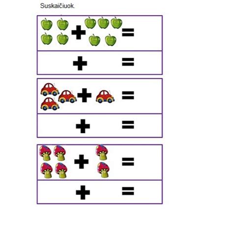 Maths Class 1 Addition By Counting Count The Number Of Objects F1 Kindergarten Addition