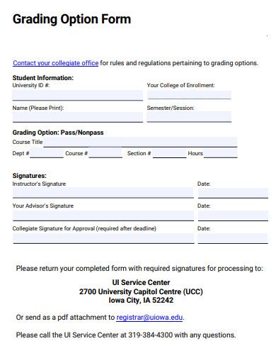 Free 33 Grading Form Samples In Pdf Ms Word