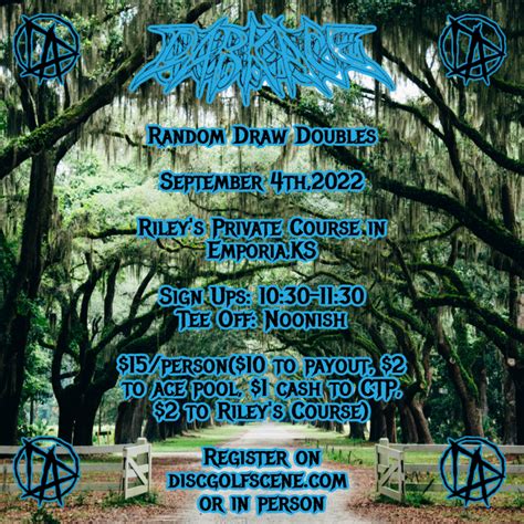 Dark Ace Random Draw Doubles At Rileys 2022 Dark Ace Disc Golf · Disc Golf Scene