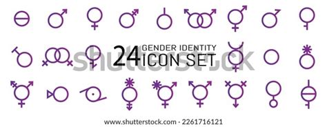 Gender Identity Icons Sexual Orientation Sign Stock Vector Royalty
